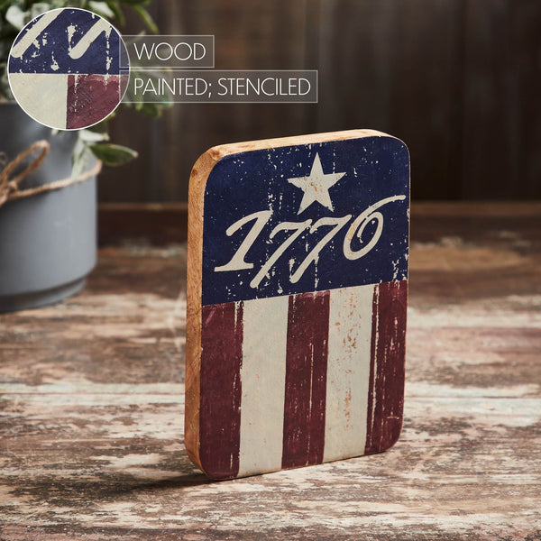 1776 Flag Stripes Wooden Sign – Lange General Store