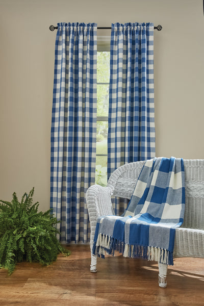 Buffalo Blue Check Throw – Lange General Store