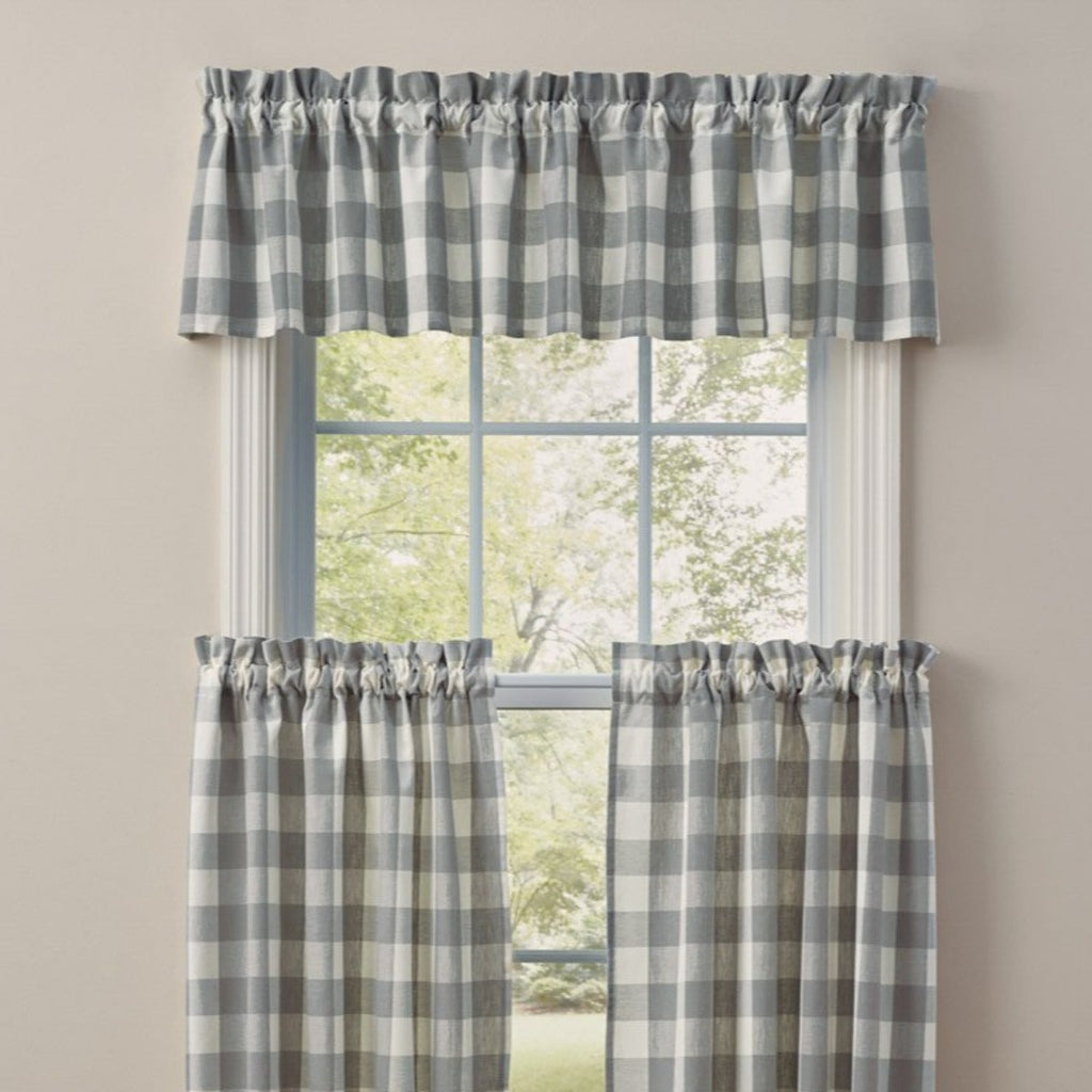 Buffalo Grey Check Valance – Lange General Store