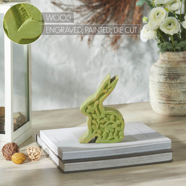 Bunny Hop Wooden Sitting Bunny In Green 6.75x5 – Lange General Store