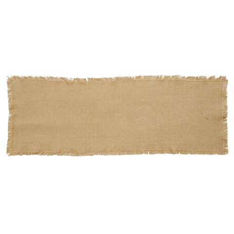 Burlap Natural Fringed Table Runners – Lange General Store