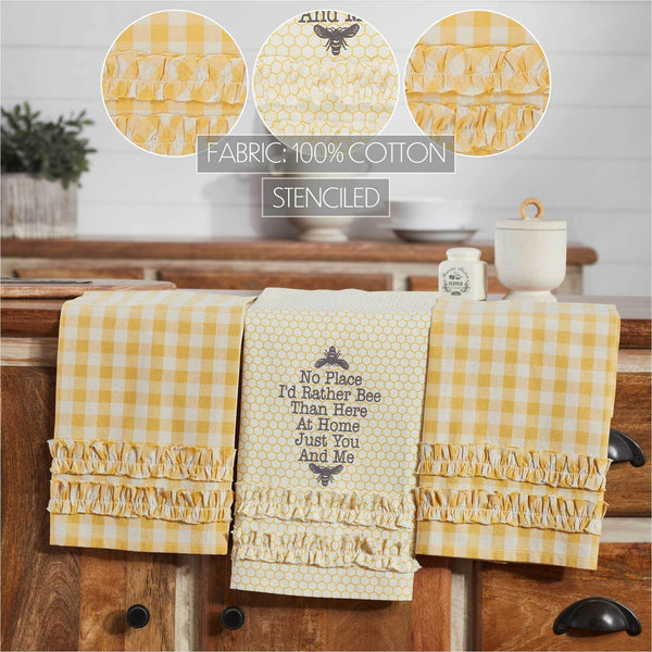 Buzzy Bees Ruffled Tea Towel Set of 3 – Lange General Store