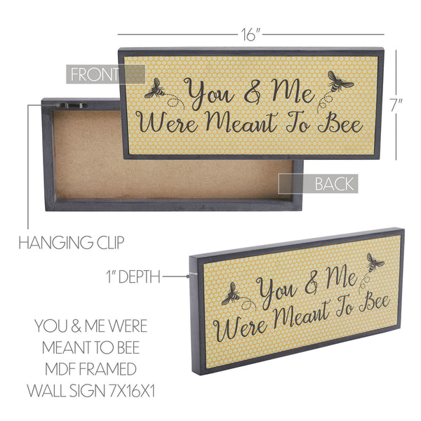 Buzzy Bees You & Me Were Meant To Bee Framed Wall Sign – Lange General ...