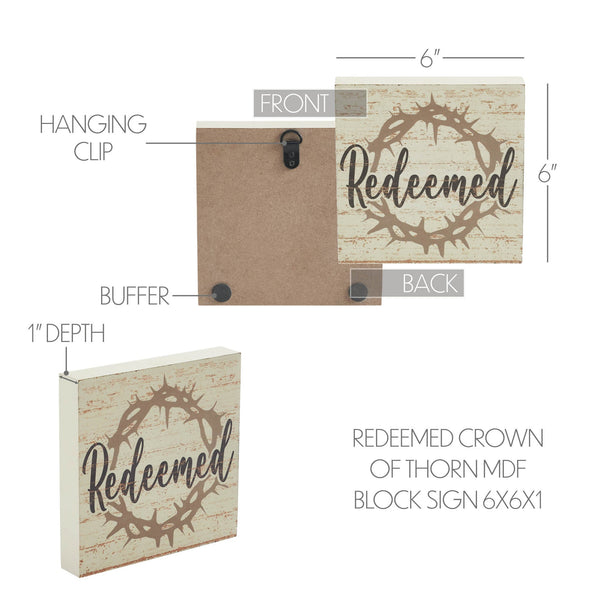 Celebrate Grace Redeemed w/ Crown Of Thorn Block Sign – Lange General Store