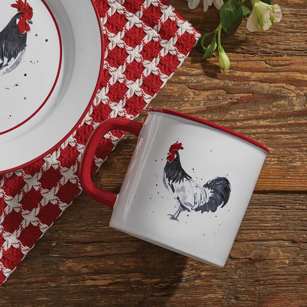 Rooster Design Dinnerware
