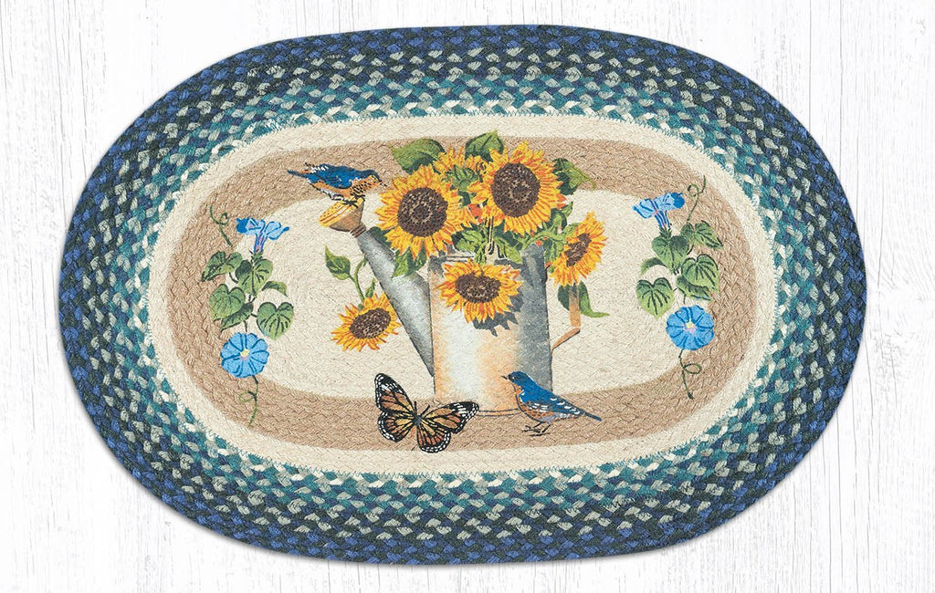 Sunflower Water Can Braided Rug – Lange General Store